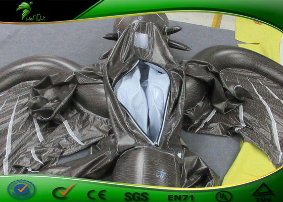 Double Layer PVC Black Inflatable Dragon Costume Suit For Adults / Kids