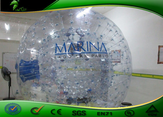 Large Inflatable Human Ball , Inflatable Water Zorbing Ball PVC 0.8mm 3m