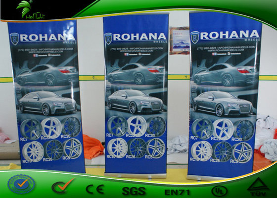 Commercial Show Outdoor Flag Banners 0.85*2m Roll Up Banners Display Stand
