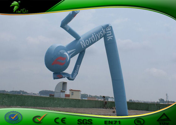 20ft Blue Inflatable Air Dancers Oxford Dancing Balloon Man With Blower