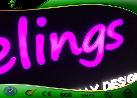 Acrylic Led Light Sign Board / Acrylic Sign Display For Outdoor Channel