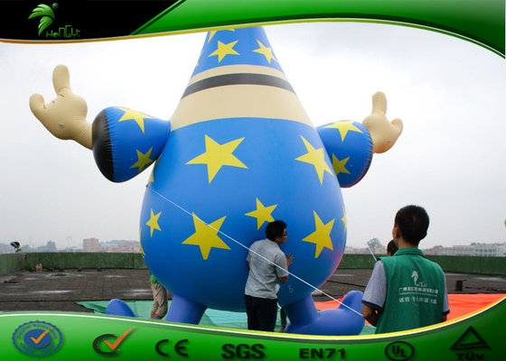 Eco - Friendly Blue Inflatable Special Shapes Balloons Strong PVC 0.18mm