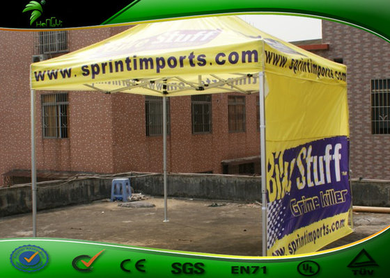 Temporary Outdoor 3m × 3m Yellow Garden Canopy Tent With Logo Printing