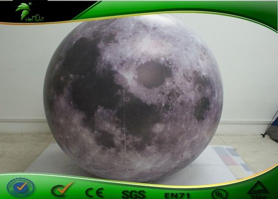 Ground Standing Moon Inflatable Advertising Air Balloon For Study / Display / Promotion