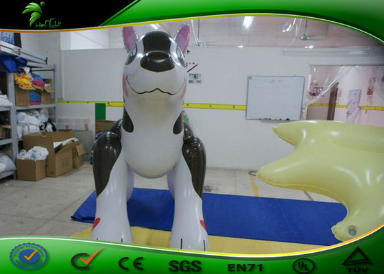 PVC Inflatable Cartoon Characters for Kids 2mH Printing Black Inflatable Dog Toy