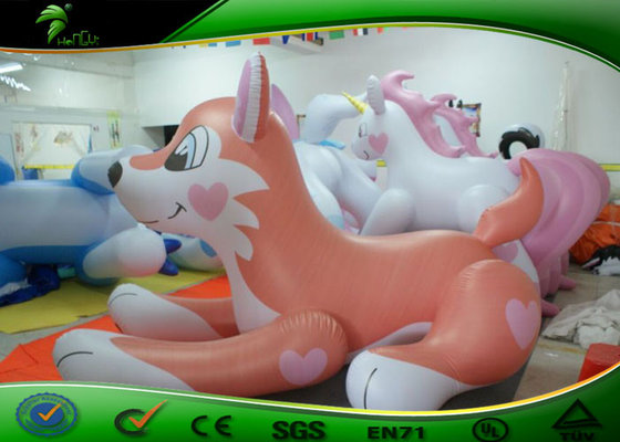Water Proof Red Blow Up Cartoon Characters Giant Inflatable Dog Toys