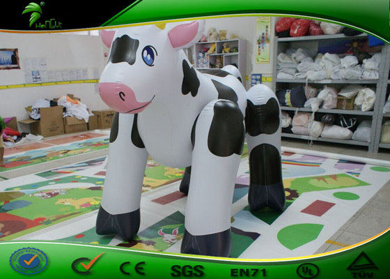 Children Inflatable Cartoon Characters , Inflatable Farmyard Animal Dairy Cow
