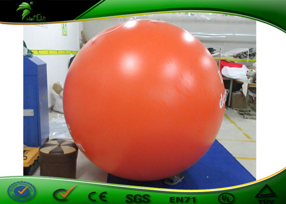 PVC Inflatable Advertising Balloons , 1.5m Large Inflatable Orange Hanging Sphere