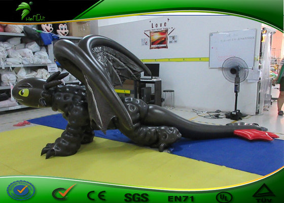 Vivid Inflatable Cartoon Characters , Inflatable Toothless Dragon Costume