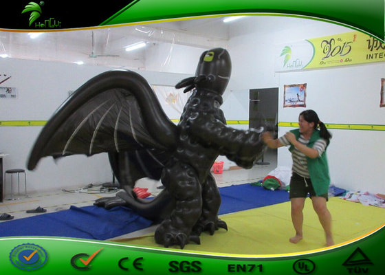 Two Layer PVC Inflatable Cartoon Characters Toothless Dragon Costume