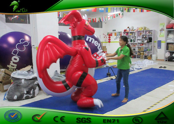 Party Decorations Inflatable Red Dragon Suit 2.5m Tall Wearable CE / UL