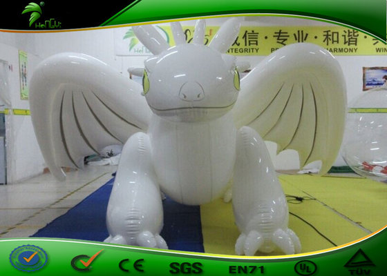 Huge PVC Tarpaulin Dragon Inflatable Toy White Heat Seal For Adults Fun