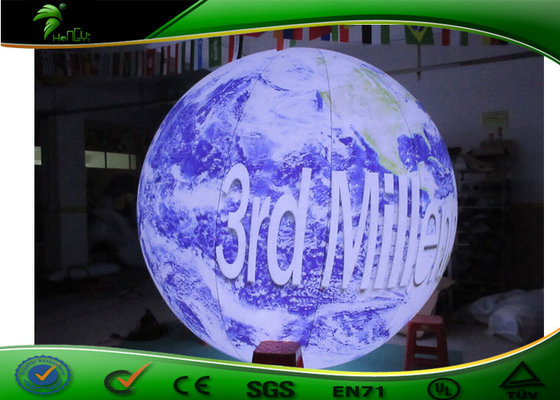 LED Lights Inflatable Advertising Balloons Large Inflatable Earth Globe