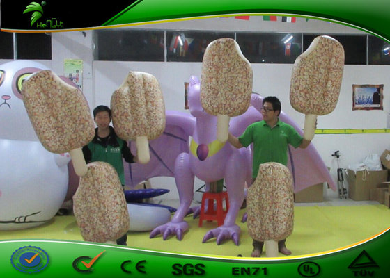 Commercial Inflatable Shapes , Custom Made Interesting Inflatable Ice Cream