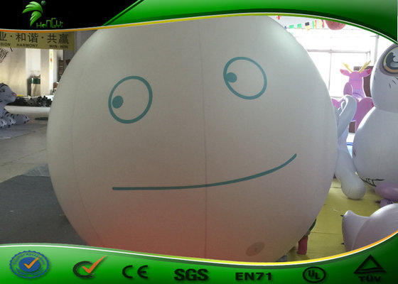 Inflatable Personalised Helium Balloons 0.18mm PVC White Smile Face