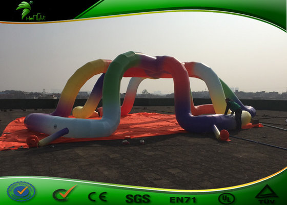 Oxford Cloth Inflatable Air Tent , Rainbow Color Inflatable Dome Tent