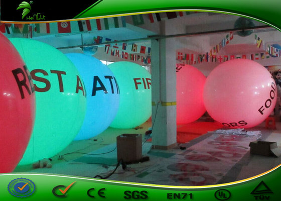 Colorful Changing Custom Inflatable LED Balloon Commercial For Birthday