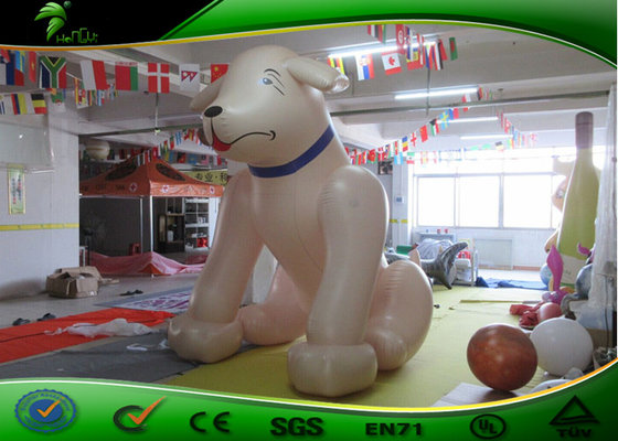 PVC 0.4mm Inflatable Cartoon Characters , 60 Inch Height Inflatable Ice Cream Dog