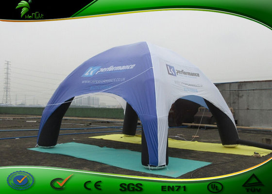 4 Legs Inflatable Air Tent , Blue Advertising Inflatable Dome Tent