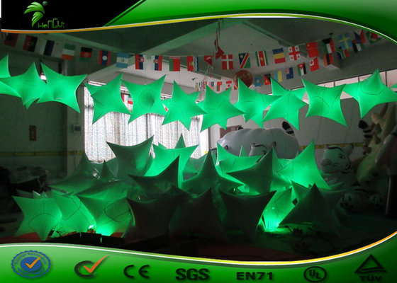 Color Changing Inflatable Lighting Decoration , Beautiful Dia 1m Inflatable Star Lights