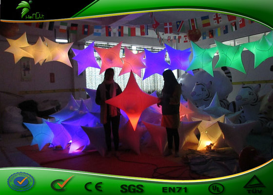 Advertising Decorative Inflatable Star With LED Light Waterproof