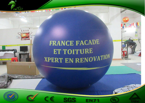 Portable Inflatable Advertising Balloons Blue Vinyl Floating Helium Balloon