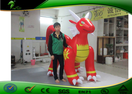 2.7m Long Giant Inflatable Red Dragon Balloon / PVC Sexy Inflatable Animal