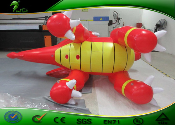 PVC 0.4mm Custom Inflatable Cartoon Characters Sexy Red Dragon Animal With Three Sex SPH