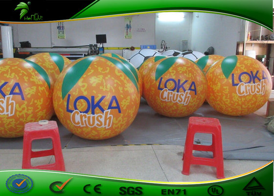 PVC Orange Inflatable Fruit Balloon For Advertising / Inflatable Orange Balloon For Events