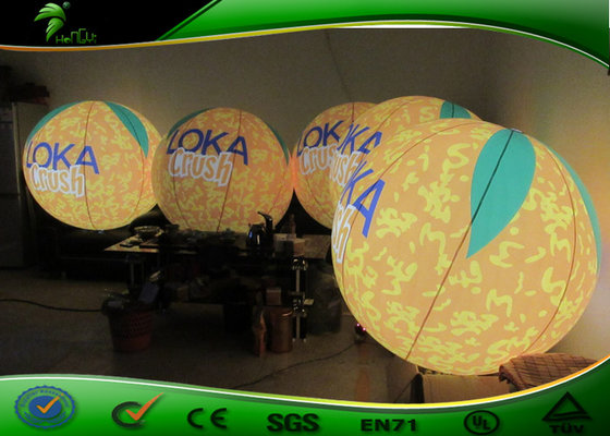 2m Customized Advertising LED Inflatable Lighting Decoration ball PVC 0.18mm