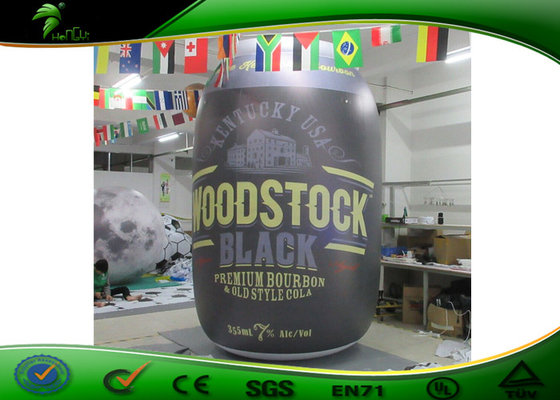 4mH Advertising Custom Giant PVC Inflatable Shapes / Inflatable Beer Can Balloon For Promotion