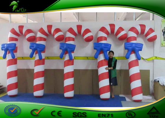 High Strength 1.5mH Inflatable Holiday Yard Decorations Air Candy Cane