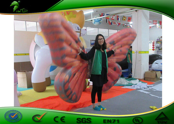 Vivid Inflatable Cartoon Characters , Digital Printing Inflatable Butterfly Wing Model