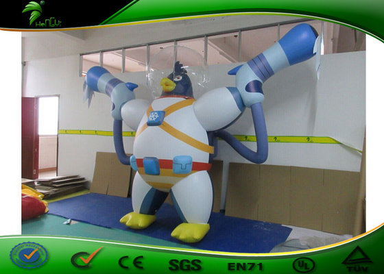 Outdoor Advertising Balloons Standing 3M Tall Inflatable Penguin For Rent