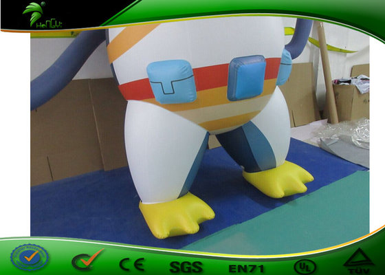 Outdoor Advertising Balloons Standing 3M Tall Inflatable Penguin For Rent