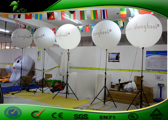Outdoor Inflatable Lighting Decoration , Inflatable Advertising LED Balloon Stand Lights