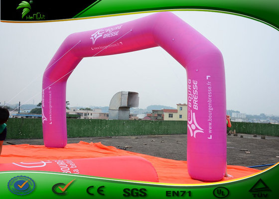 8mL Magenta Inflatable Arches / Inflatable Airtight Style Race Gate With Valve