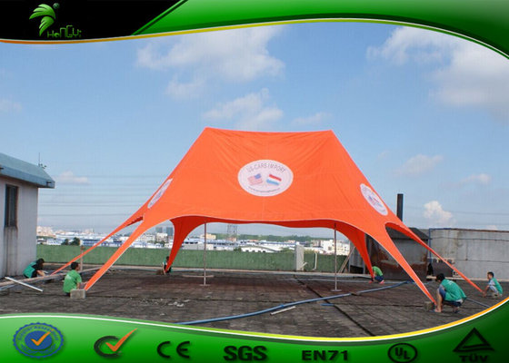 Star Shade Tent / Professional Large Sun Shelter Star Shaped Tent With Logo Pritintg For Exhibition