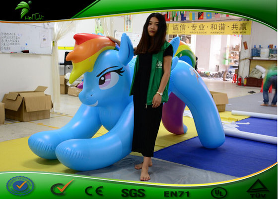 Inflatable Cartoon Characters / Cool Blue Inflatable Horse / Inflatabele Dragon Toy Animal Custom For Event