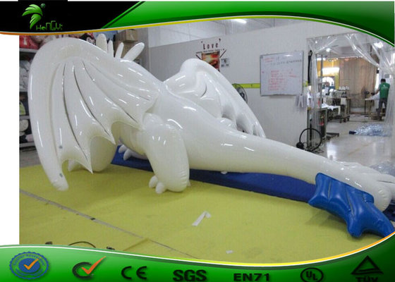 Vivid White Inflatable Dragon Gaint Inflatable Animal Costume