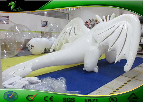 Vivid White Inflatable Dragon Gaint Inflatable Animal Costume