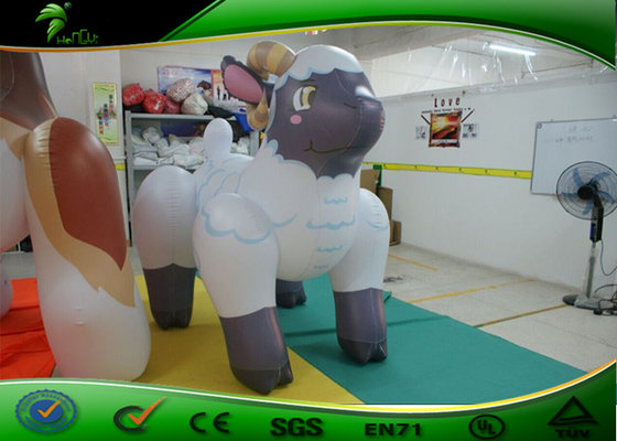 White Lovely Inflatable Sheep Large Inflatable Animals Customized