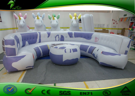 Inflatable Shapes / Waterproof White Inflatable Sofa Bed / Gaint Inflatable sleeping Sofa Chair For Rest