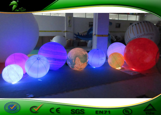 Inflatable Advertising Balloons / Dia 1M Colorful Helium Balloons / Large Air Balloons With LED Lighting