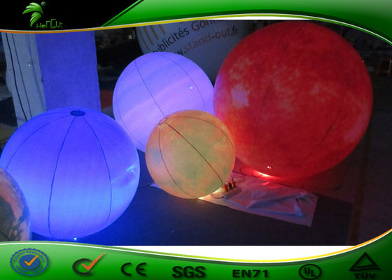 Inflatable Advertising Balloons , Dia 1m PVC Inflatable Venus Light Balloon / Inflatable Planet LED Lighting Ball