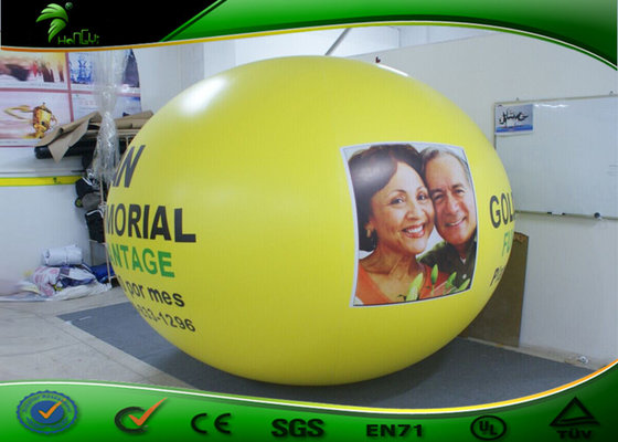 Yellow Inflatable Advertising Balloons Vinyl Floating For Advertising