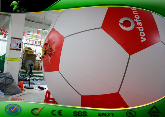 Inflatable Advertising Balloons / Giant PVC Inflatable Water Toys , Dia 1.2m Inflatable Footballl Shape Beach Ball