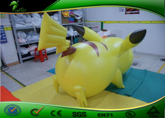 Kids Inflatable Cartoon Characters PVC Lovely Yellow Inflatable Pikachu