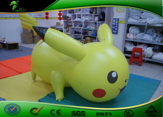 Kids Inflatable Cartoon Characters PVC Lovely Yellow Inflatable Pikachu