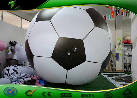 Giant PVC Inflatable Football / White Inflatable Shape Beach Balloon